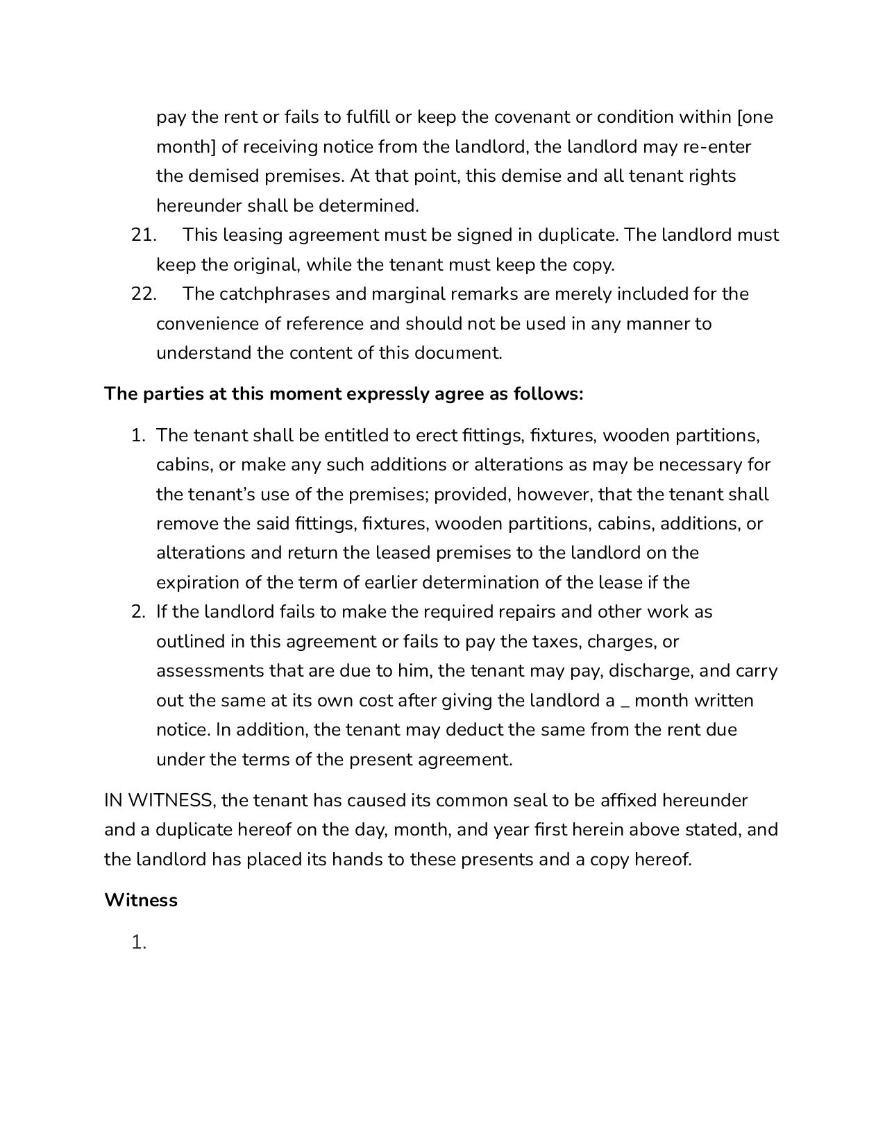 Rent Agreement Format for Shop | Shop Rental Agreement in Chandigarh ...